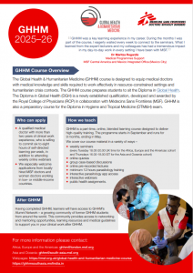 CMC | GHHM course
